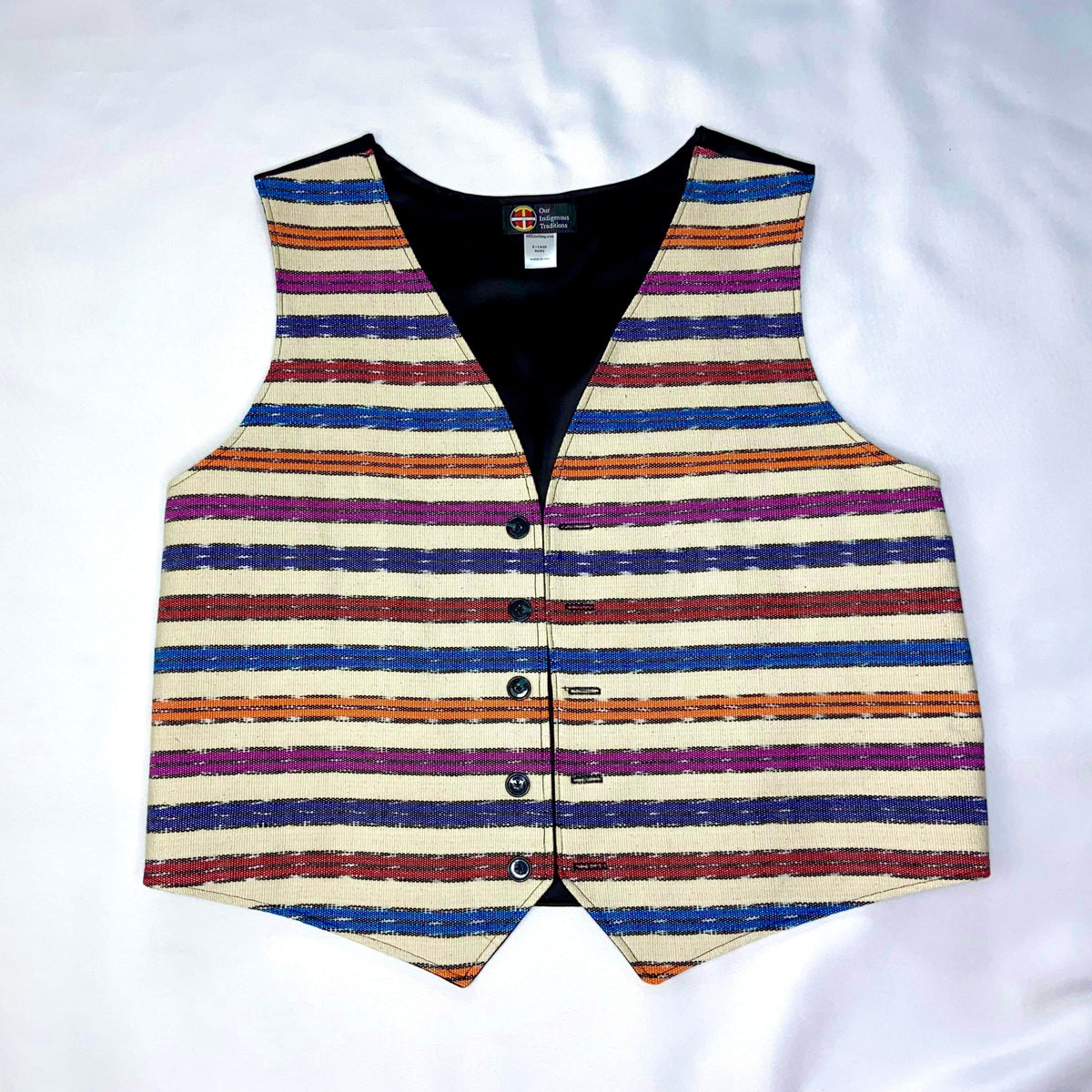 Multi White Guatemalan Men's Vest | Our Indigenous Traditions – Our ...