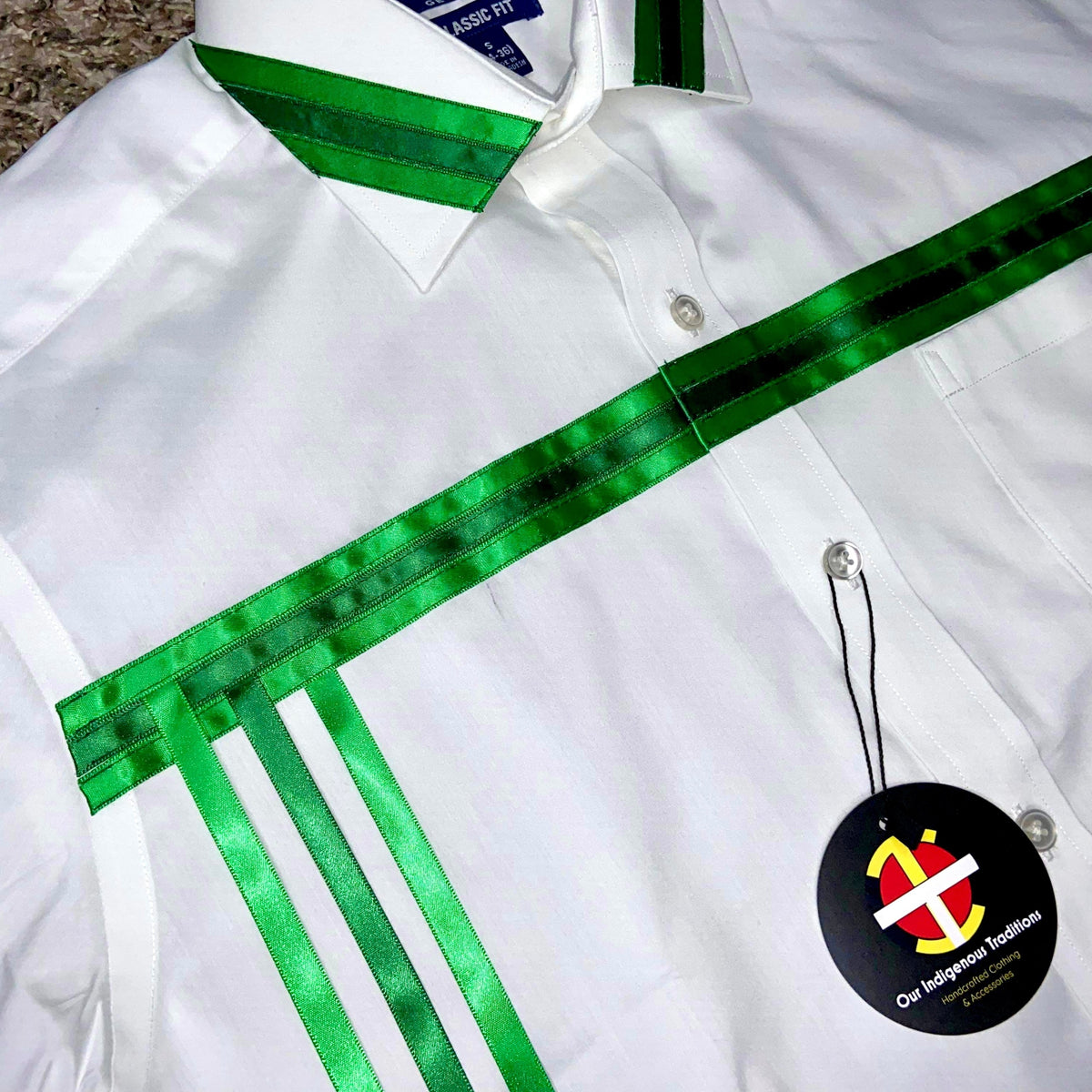 Forest Green Colored Ribbon Shirt | Our Indigenous Traditions – Our ...